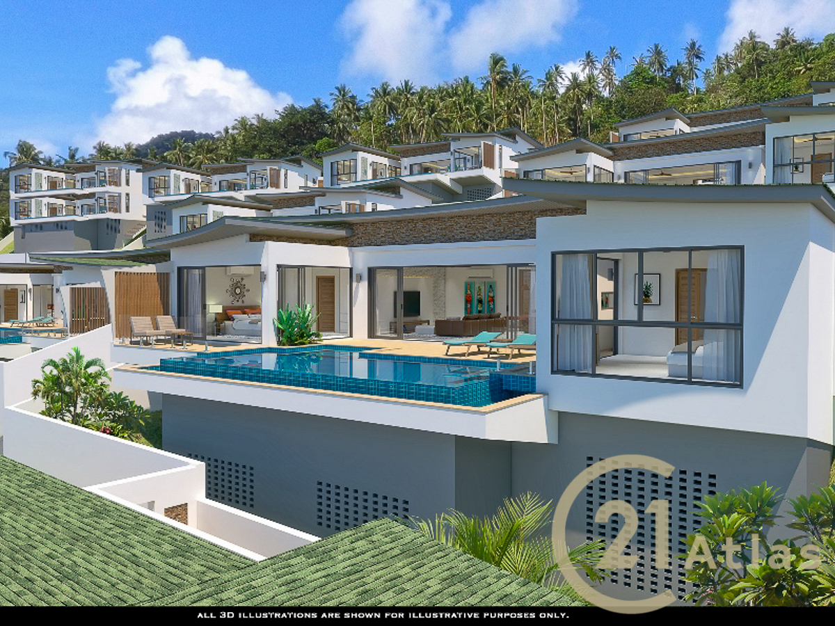 Century 21 Atlas - Project with modern style sea view pool villa
