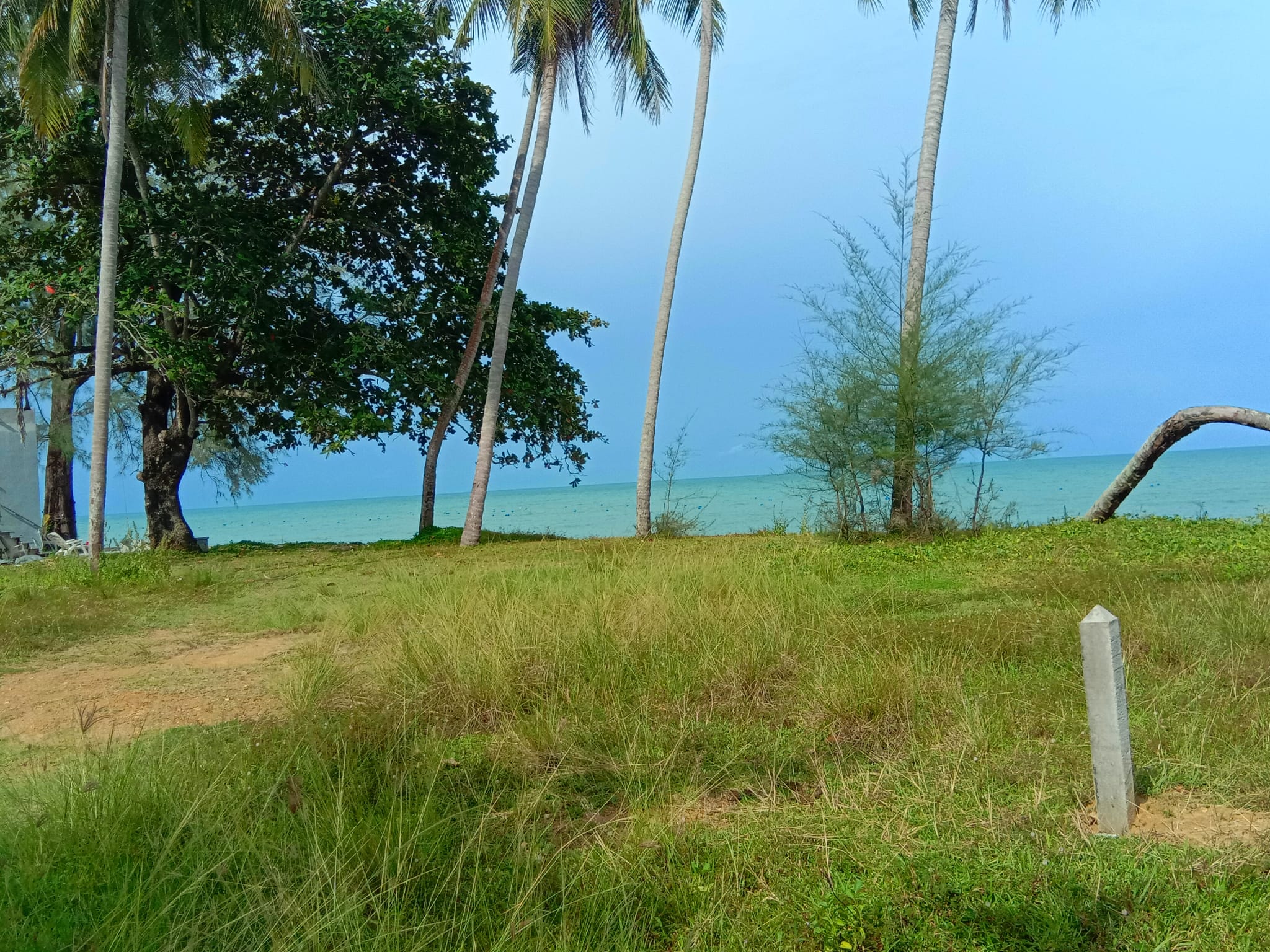 Beachfront property in a village setting