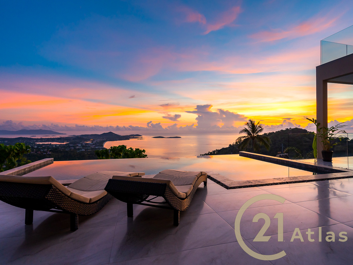 Century 21 Atlas - Luxury hillside sea view pool villa with 4 bedrooms