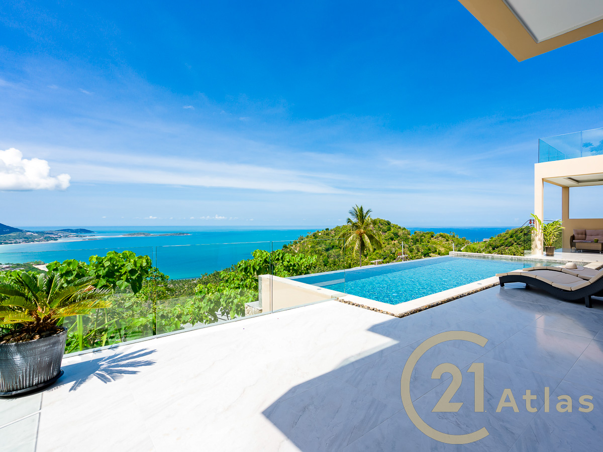 Century 21 Atlas - Luxury hillside sea view pool villa with 4 bedrooms